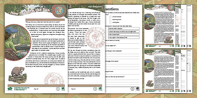 'How to Catch the Sun' Upper KS2 Reading Comprehension